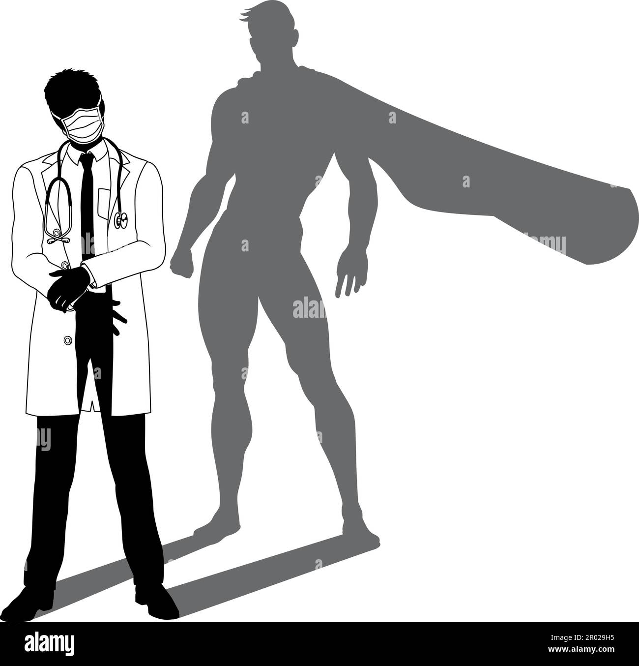 Doctor wearing lab coat Stock Vector Images - Alamy
