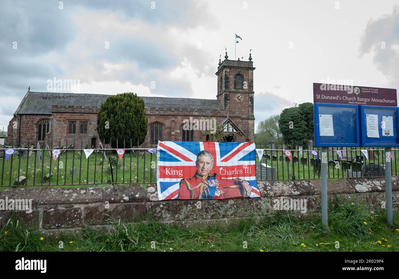 Scenes in Bangor-On-Dee on the day of the coronation of King Charles ...