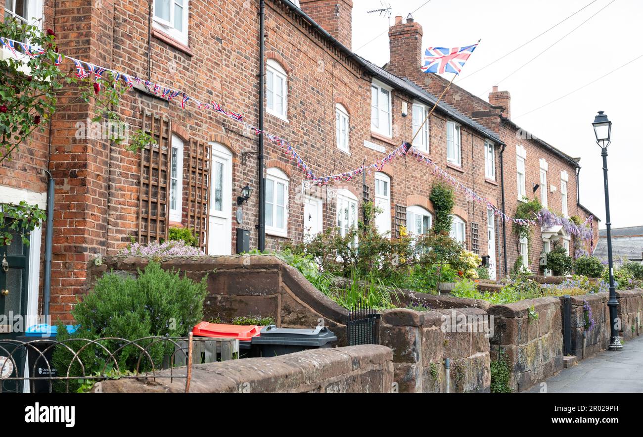 Scenes in Farndon, Cheshire, on the day of the Coronation Of King ...