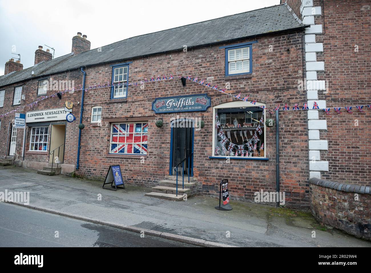 Scenes in Farndon, Cheshire, on the day of the Coronation Of King ...