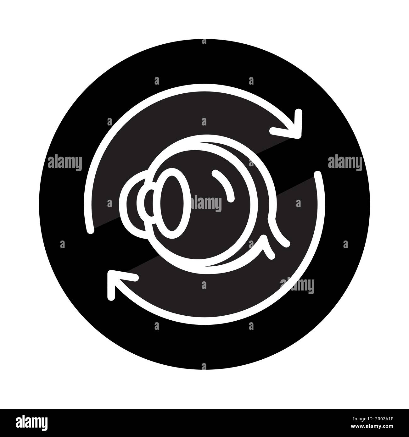 Eye transplant color line icon. Isolated vector element. Outline ...