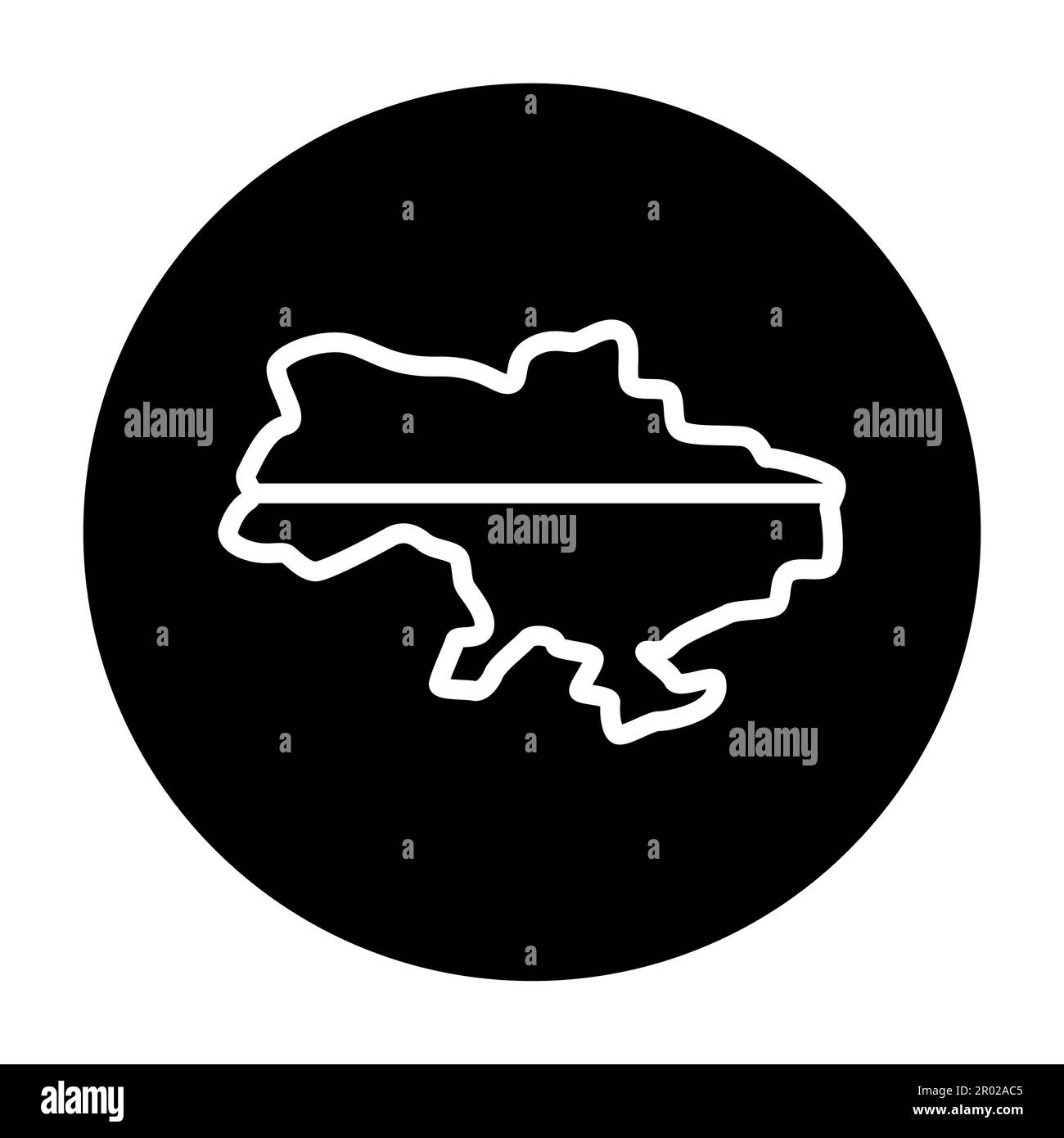 Map of Ukraine line color icon. Isolated vector element Stock Vector ...