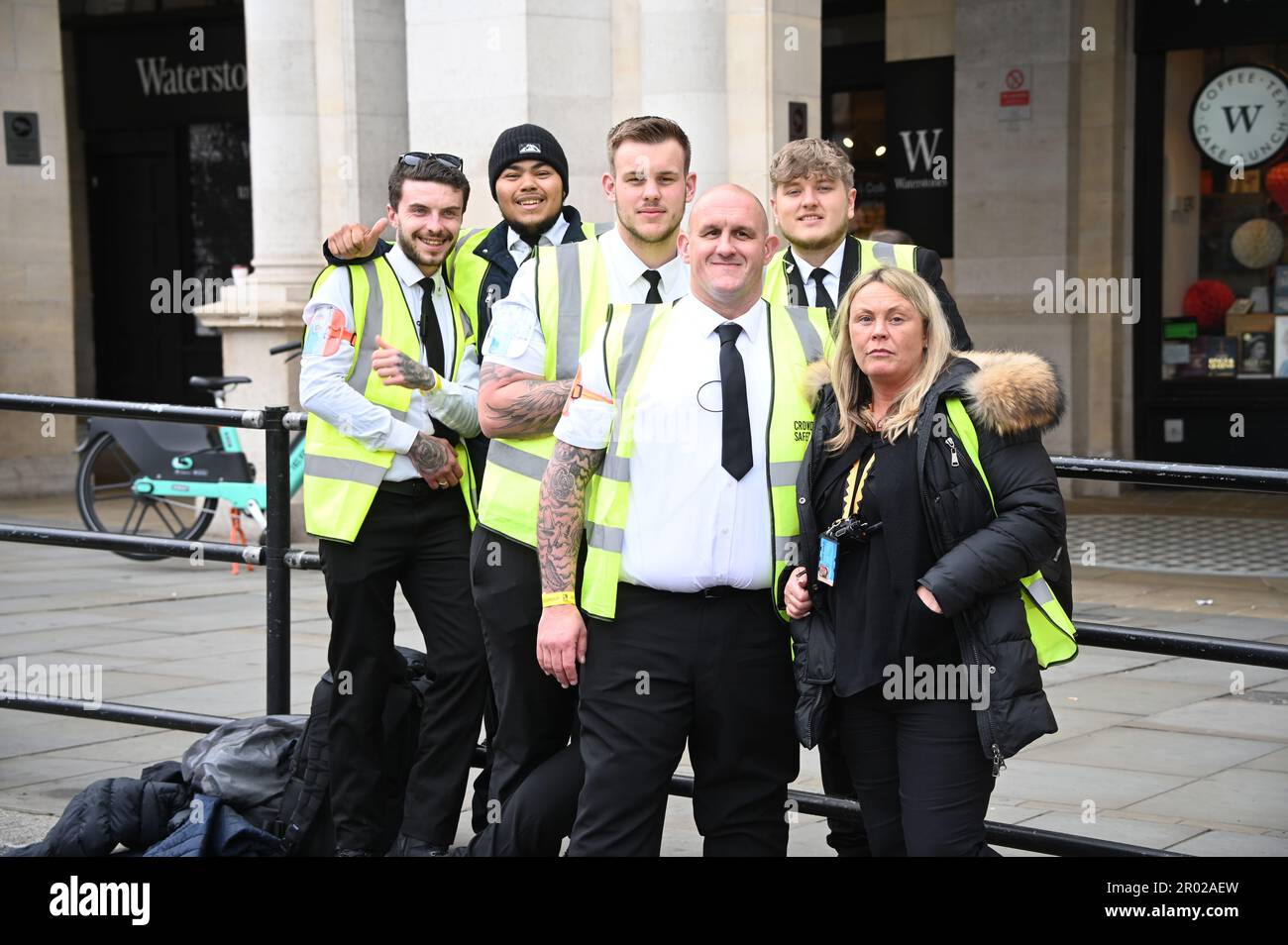 Trafalgar square, May 6, 2023, London, UK. Thousands of Royal fans ...
