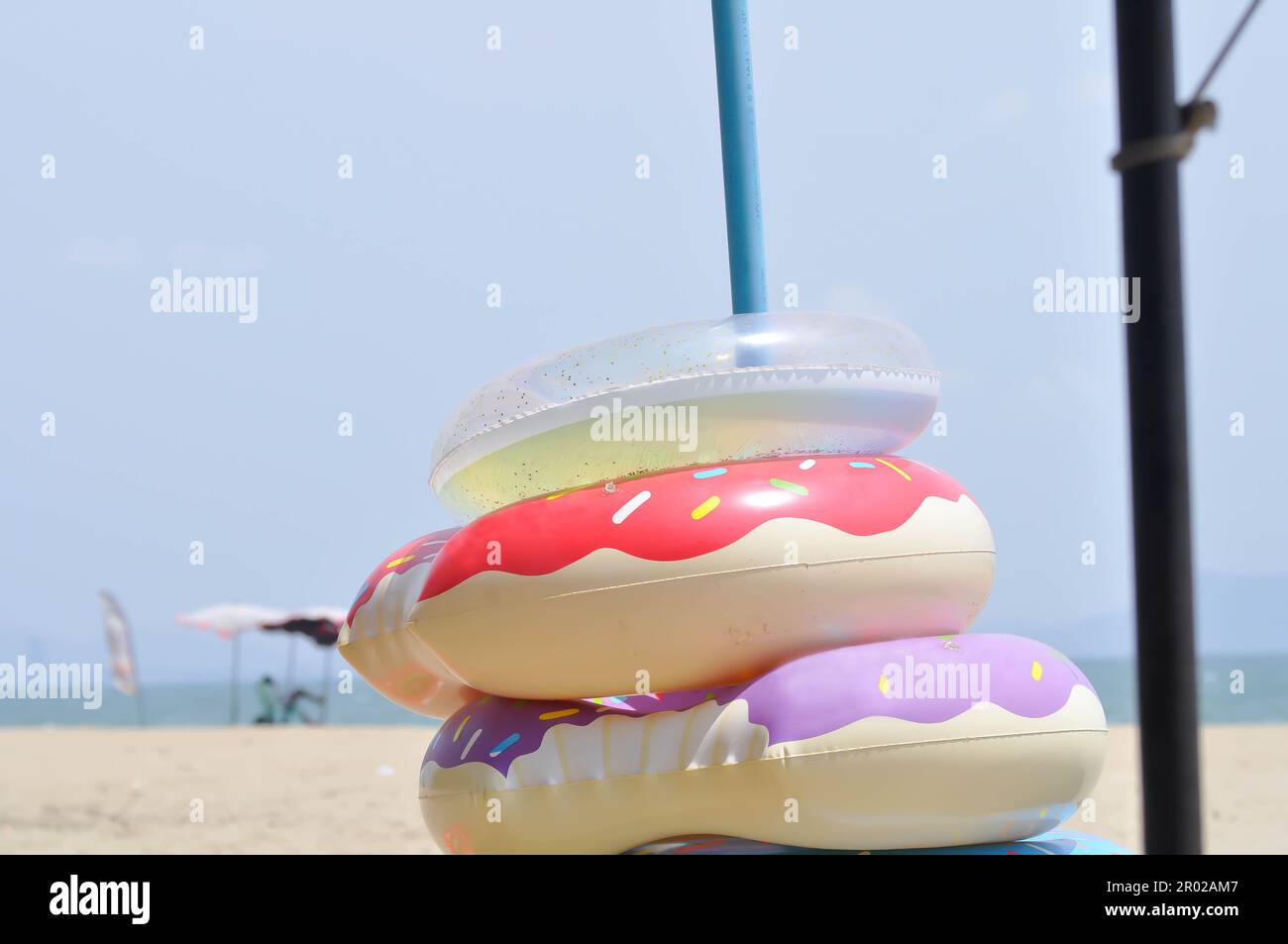 rubber ring or swimming ring ,beach and sea or sea background or beach ...