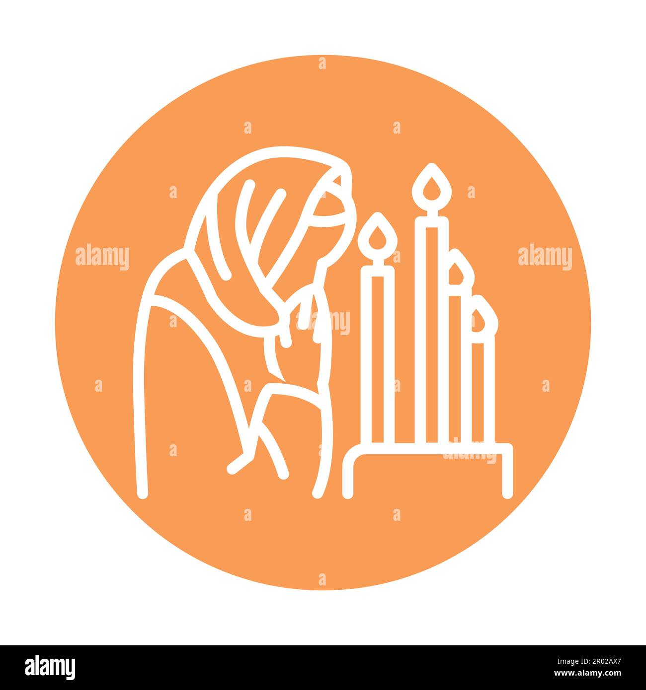 Catholic church candles praying Stock Vector Images - Alamy