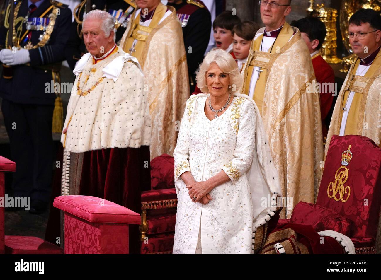 Britain's King Charles III and Queen Camilla during their coronation ...