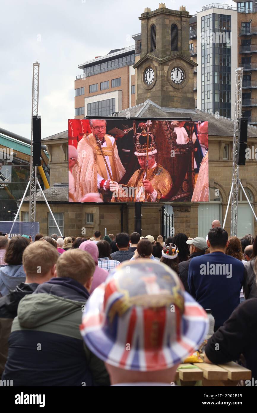 King's Coronation Celebrations on Big Screen in Times Square watched by ...