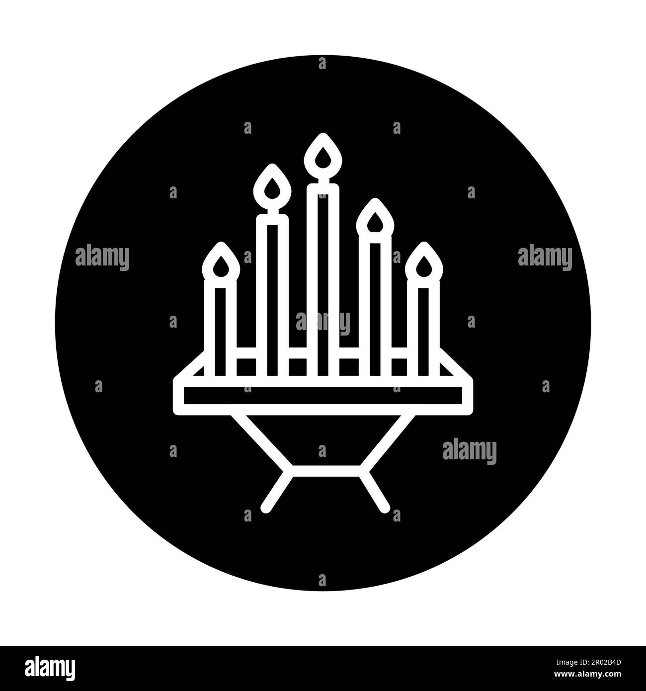 Catholic church interior candles Stock Vector Images - Alamy