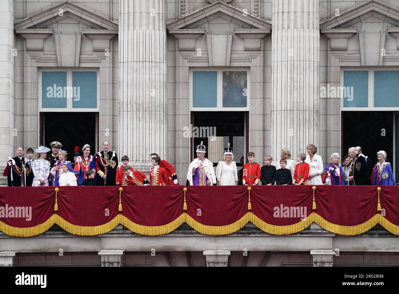 (left to right) Members of the royal family: the Duke of Edinburgh, the ...