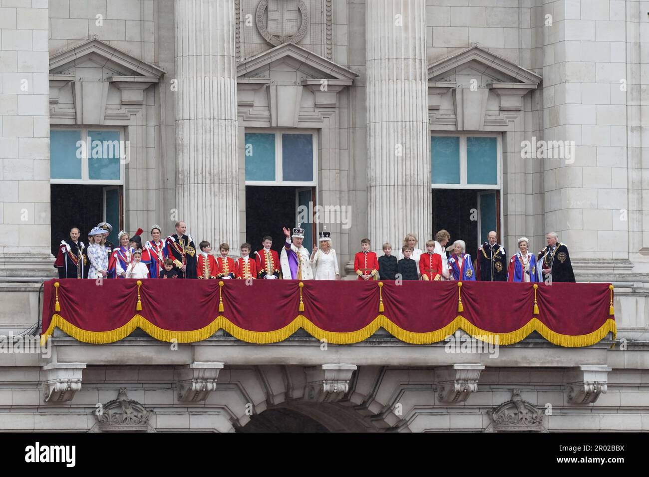 (left to right) The Duke of Edinburgh, the Earl of Wessex, Lady Louise ...