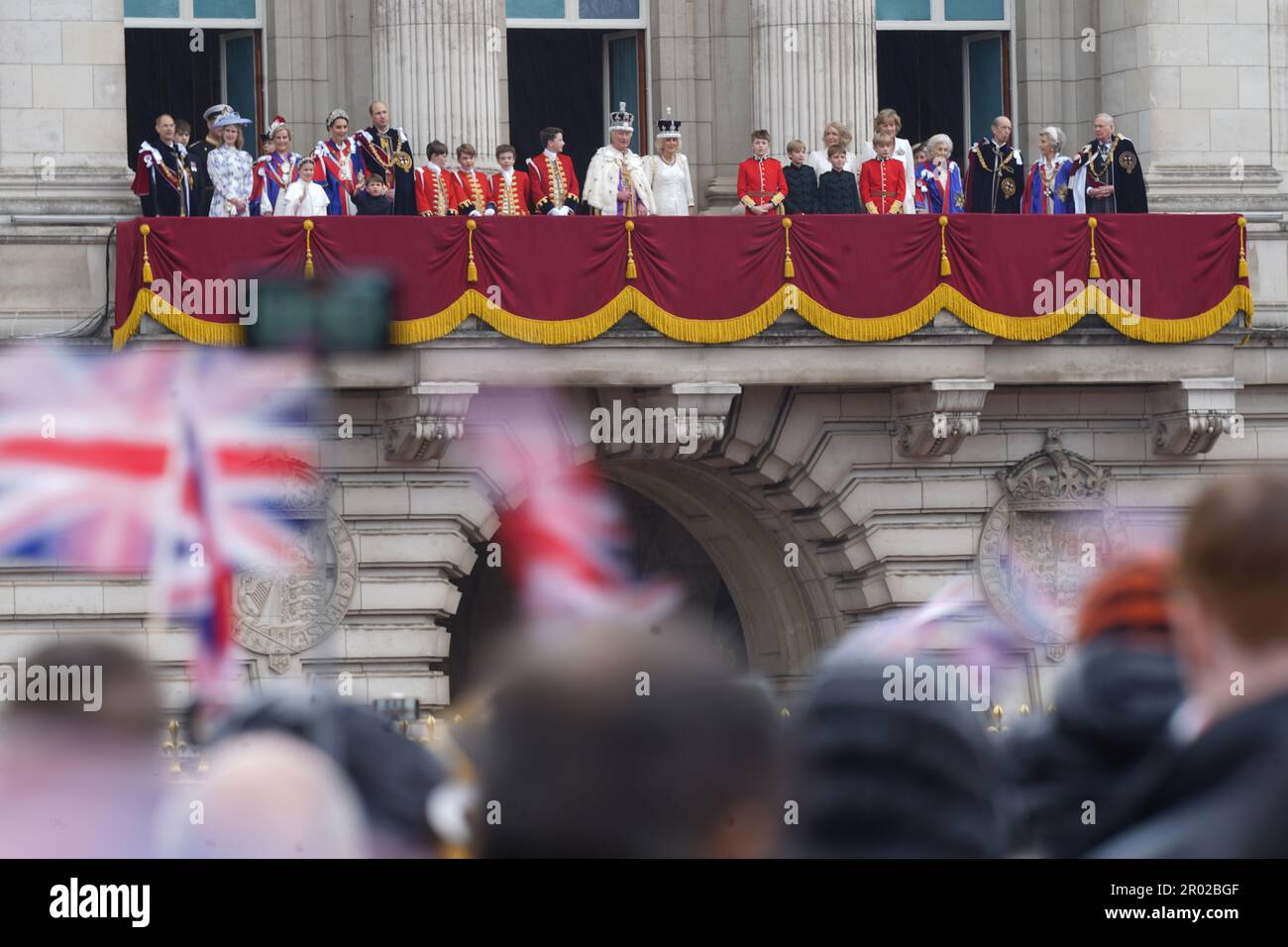 (left to right) The Duke of Edinburgh, the Earl of Wessex, Lady Louise ...