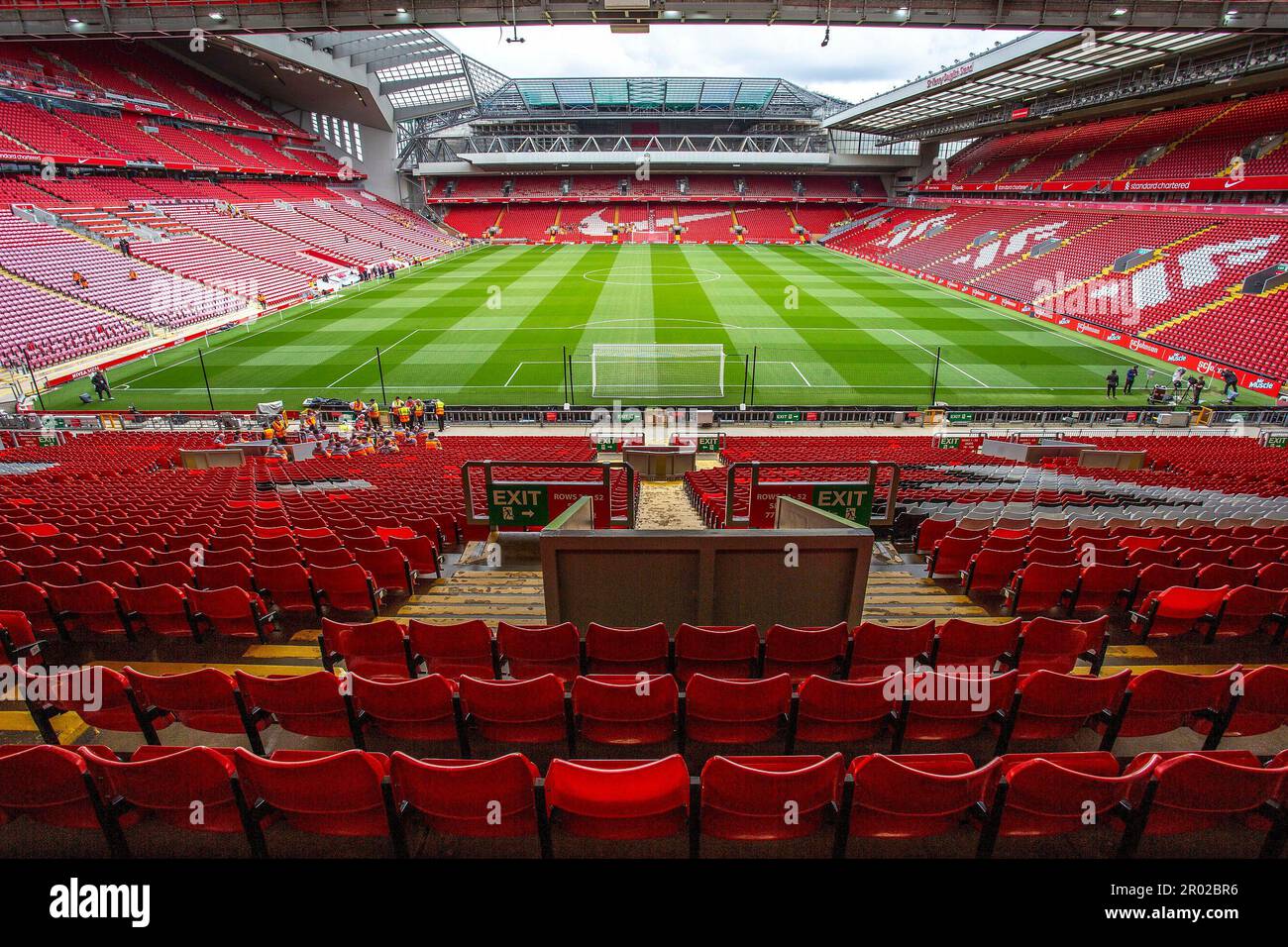 During premier league match anfield stadium hi-res stock photography ...