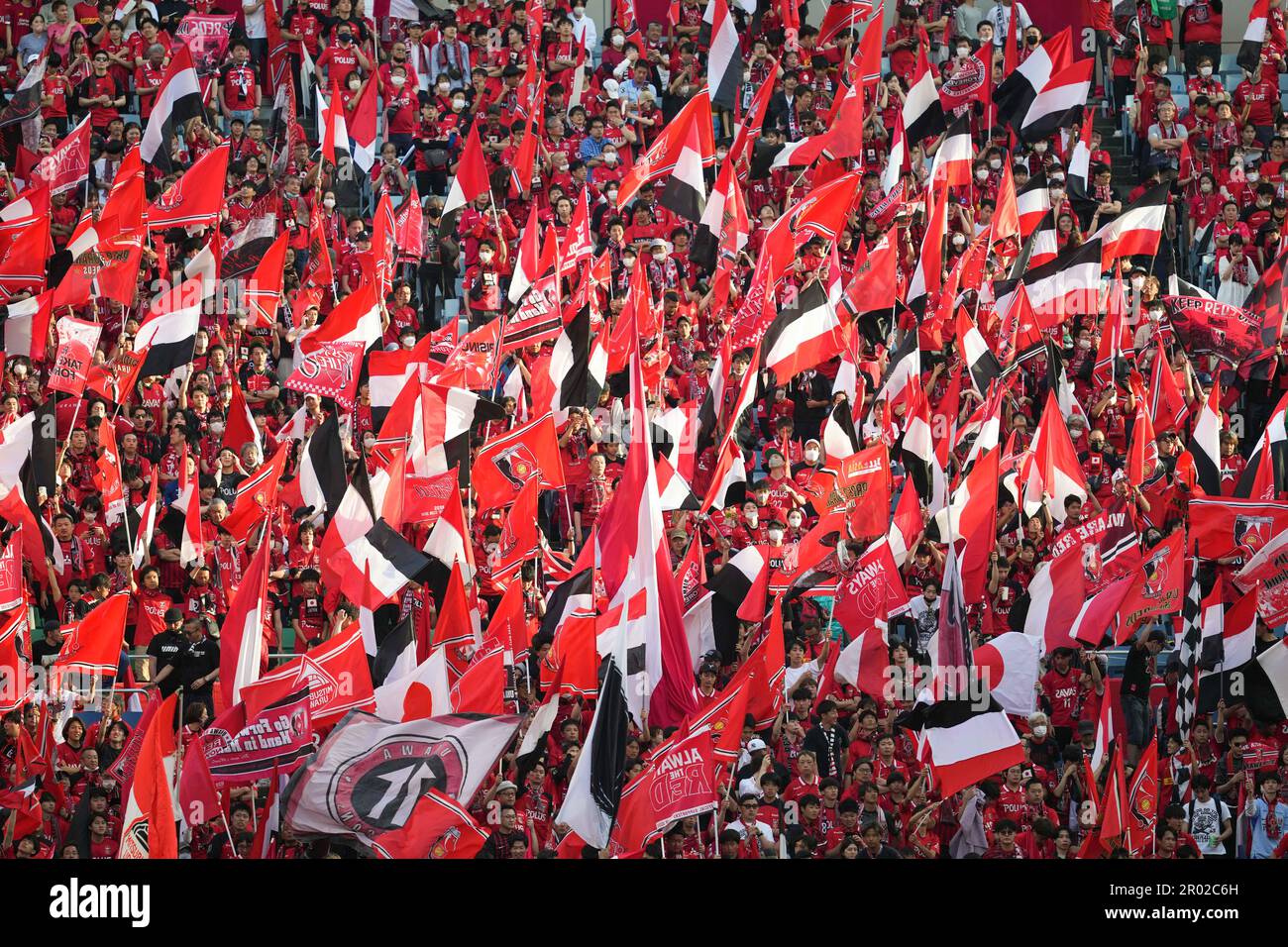Saitama. 6th May, 2023. Fans cheer prior to the final 2nd leg of 2022 ...