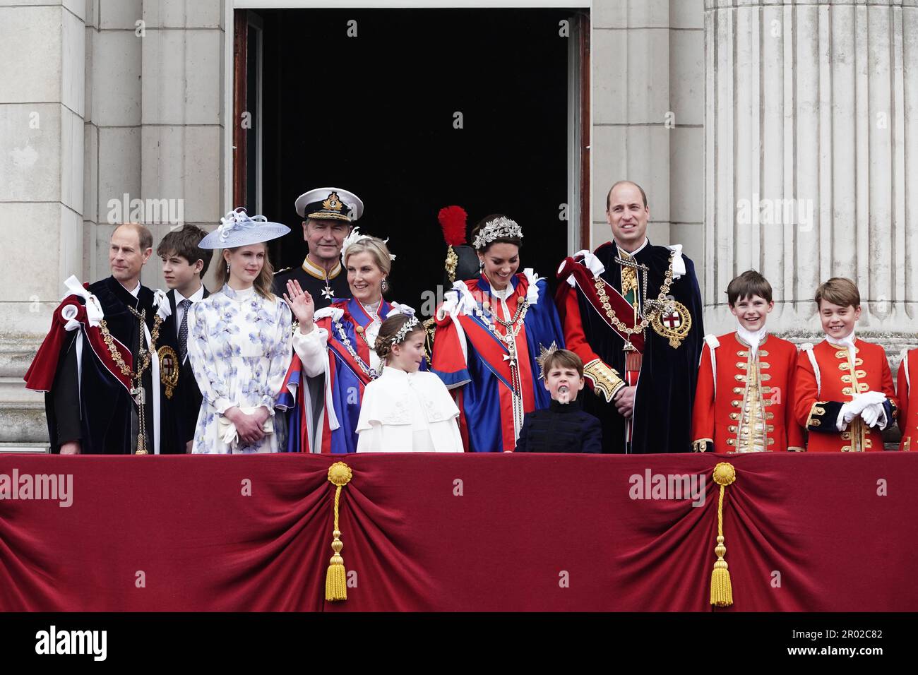 (Left to right) The Duke of Edinburgh, the Earl of Wessex, Lady Louise ...