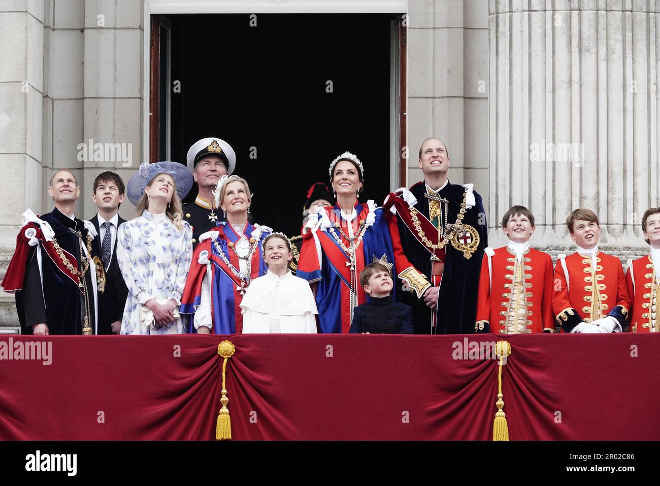 (Left to right) The Duke of Edinburgh, the Earl of Wessex, Lady Louise ...
