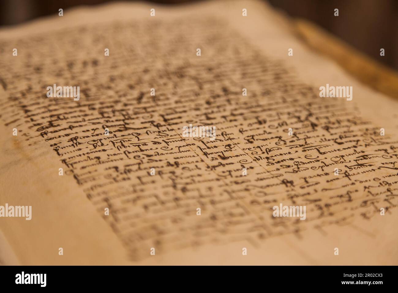 Detail of an old Spanish book, 300 years old Stock Photo - Alamy