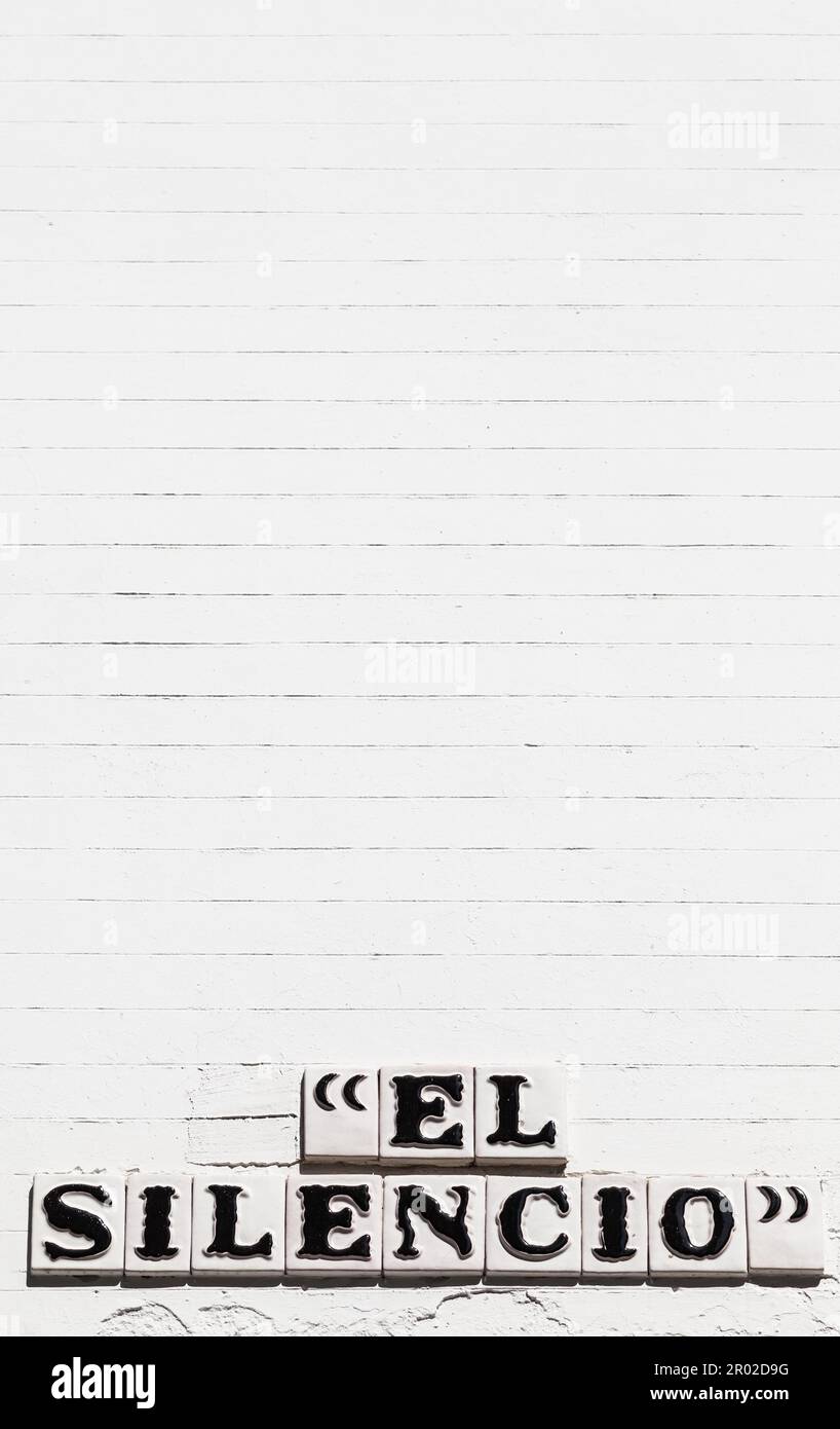 Silencio sign hi-res stock photography and images - Alamy