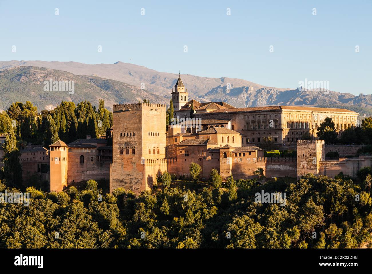 Famous Alhambra Royal Palace (UNESCO heritage) from the view point in ...