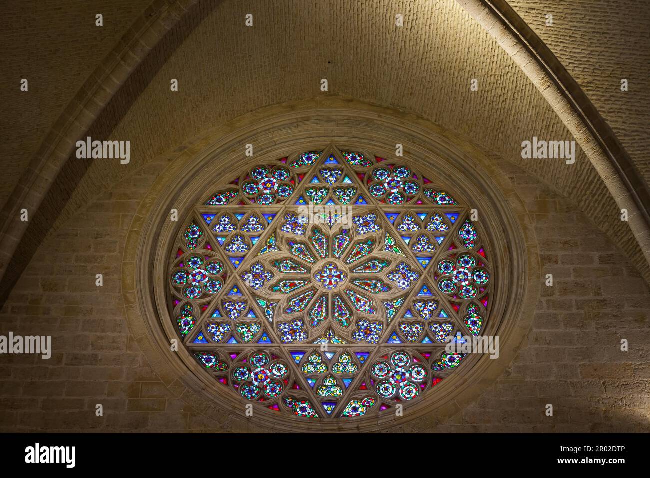 Window detail interior of a Gothic Catholic Cathedral Stock Photo - Alamy