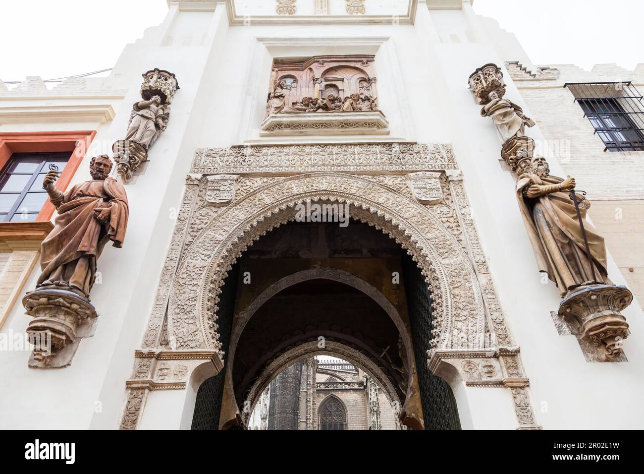 Spain, Andalusia Region. Detail of Alcazar Royal Palace in Seville ...