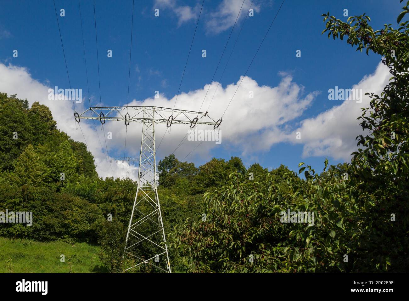 Energy overhead line Stock Photo - Alamy