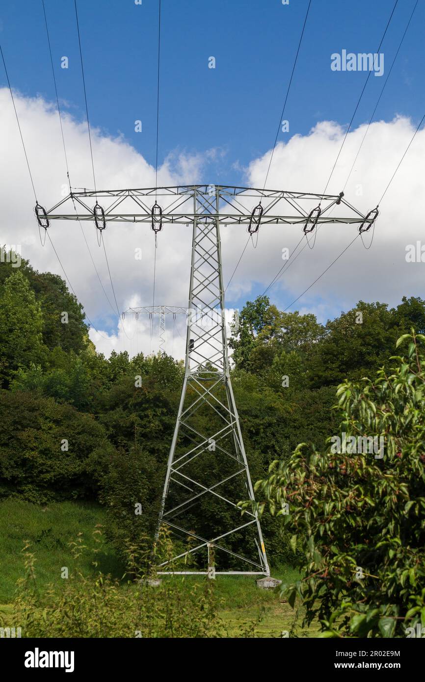 Energy overhead line Stock Photo - Alamy