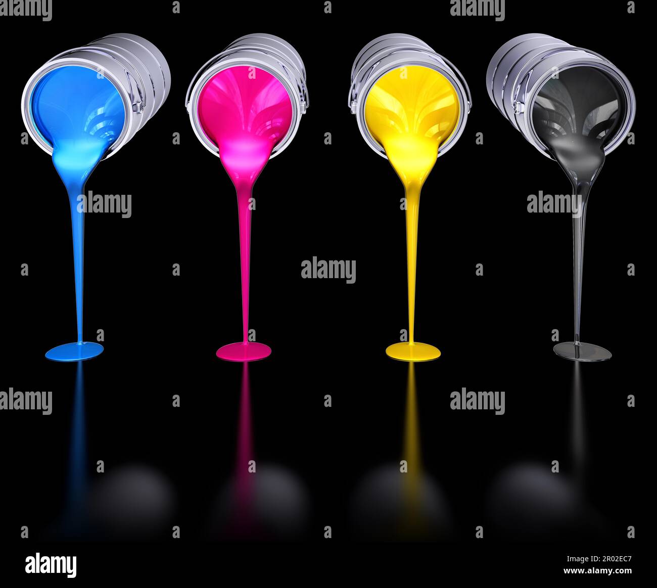 3D rendering of a cmyk color concept Stock Photo - Alamy