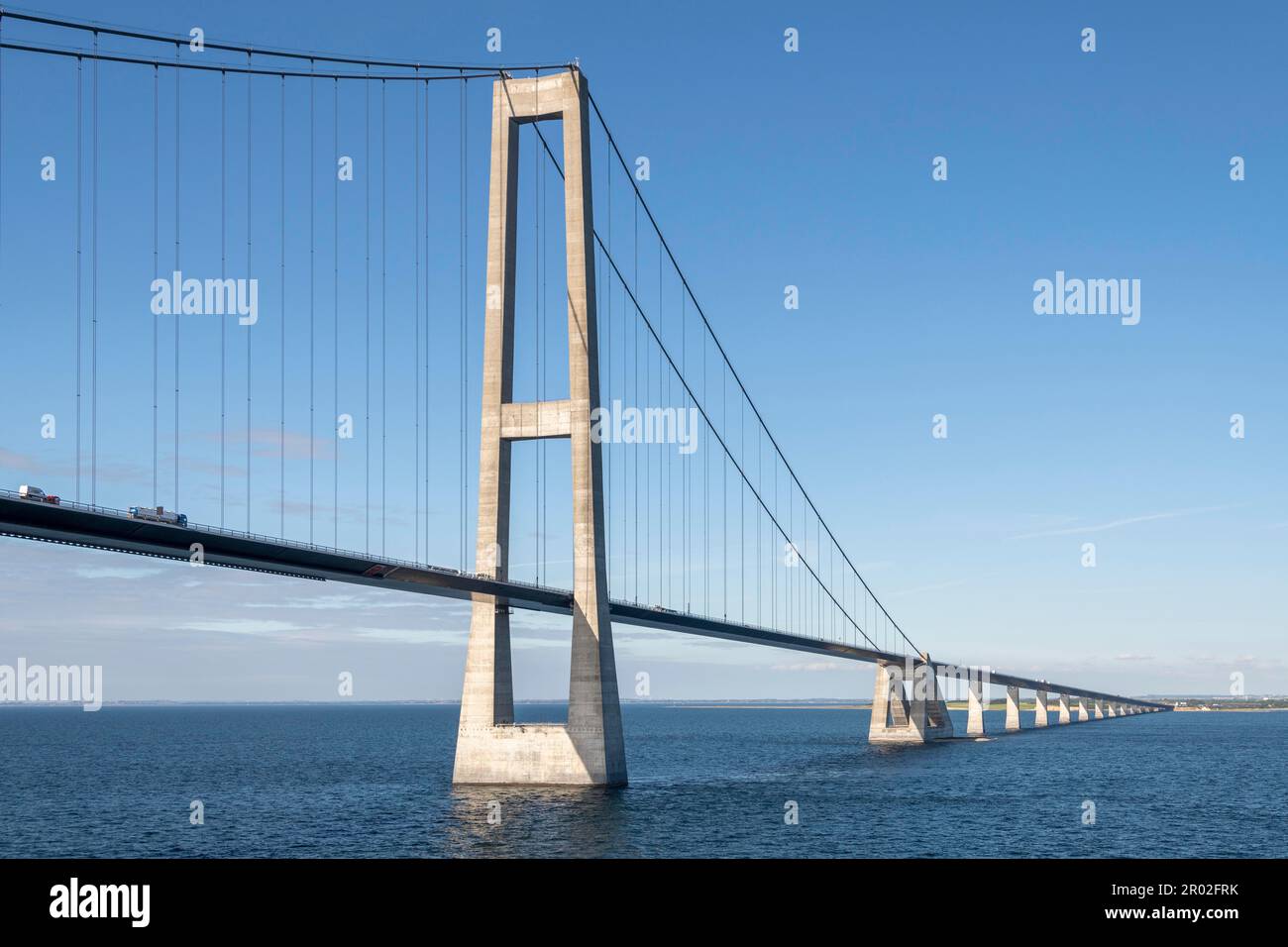 Storebaeltsbroen or Great Belt Bridge, Store Belt, Great Belt, Denmark ...