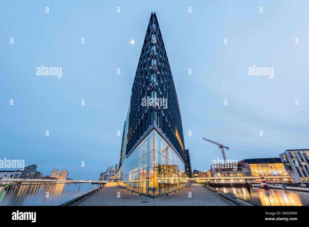 Aller Media office complex, futuristic building on the Copenhagen quay ...