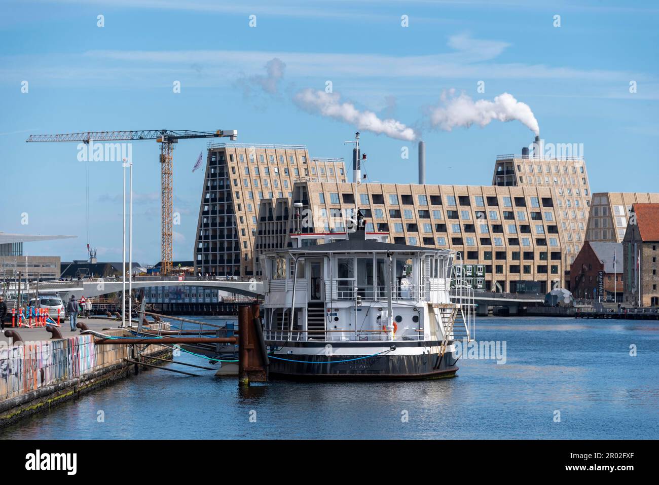 New apartment buildings, large construction site on Christiansholm ...