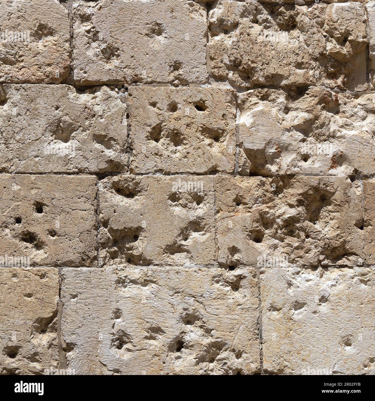 Bullets marks on the wall near the gates of Old City of Jerusalem ...