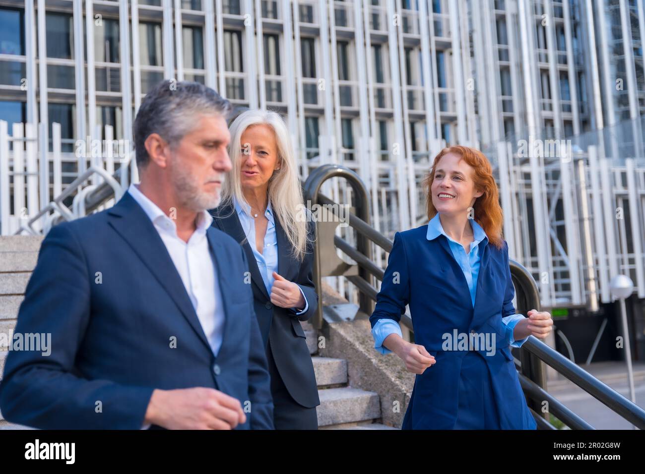 Senior going down stairs hi-res stock photography and images - Alamy