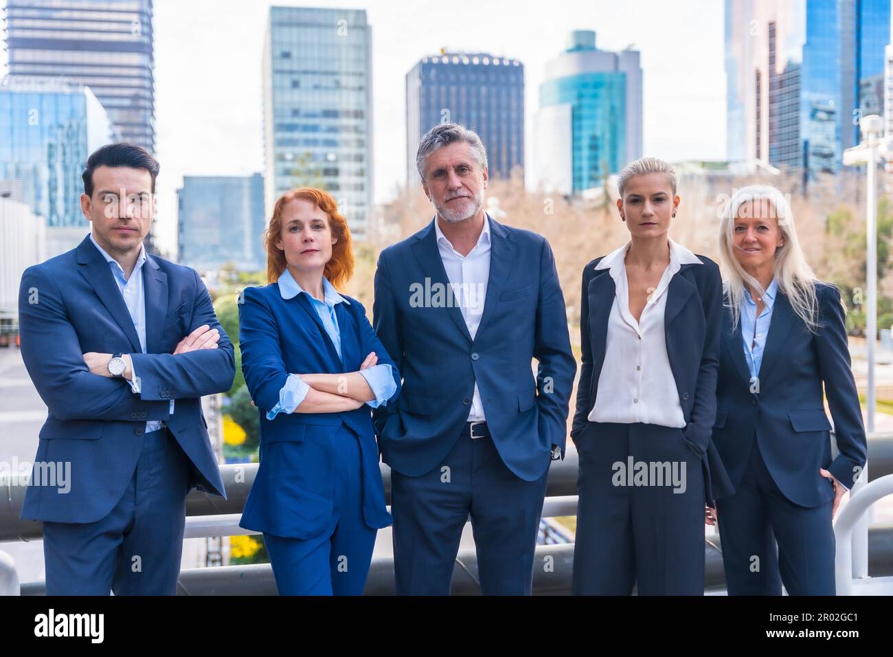 Professional Business Executives Posing for Corporate Portraits in ...