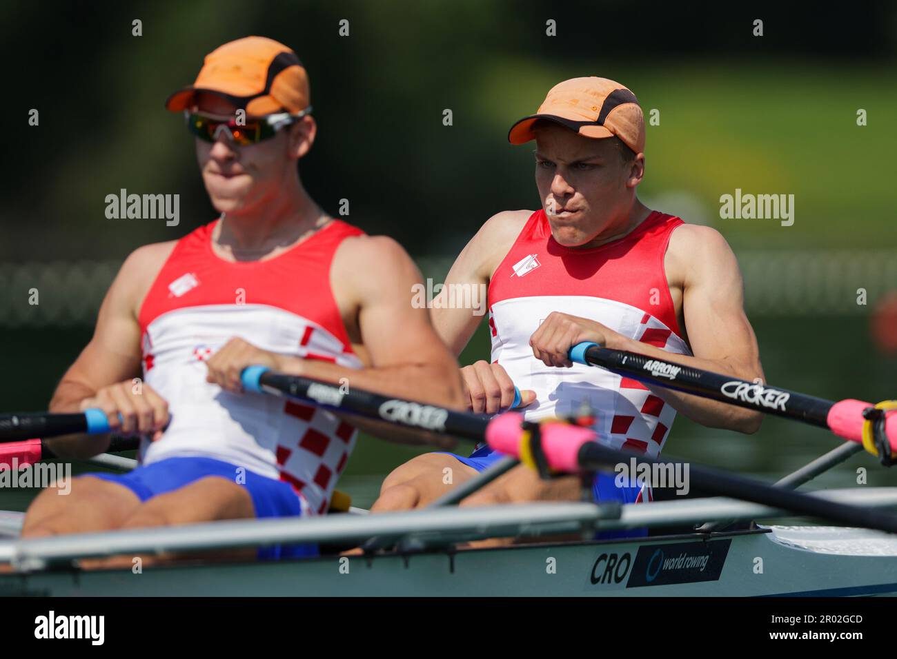 Zagreb, Croatia. 06th May, 2023. Vito Prizmic and Nino Varat of Croatia ...