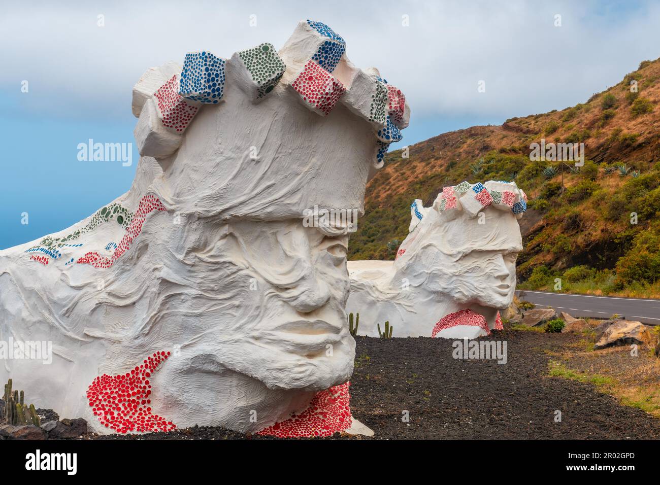 Lovely white sculpture of Valverde village on El Hierro island, Canary ...