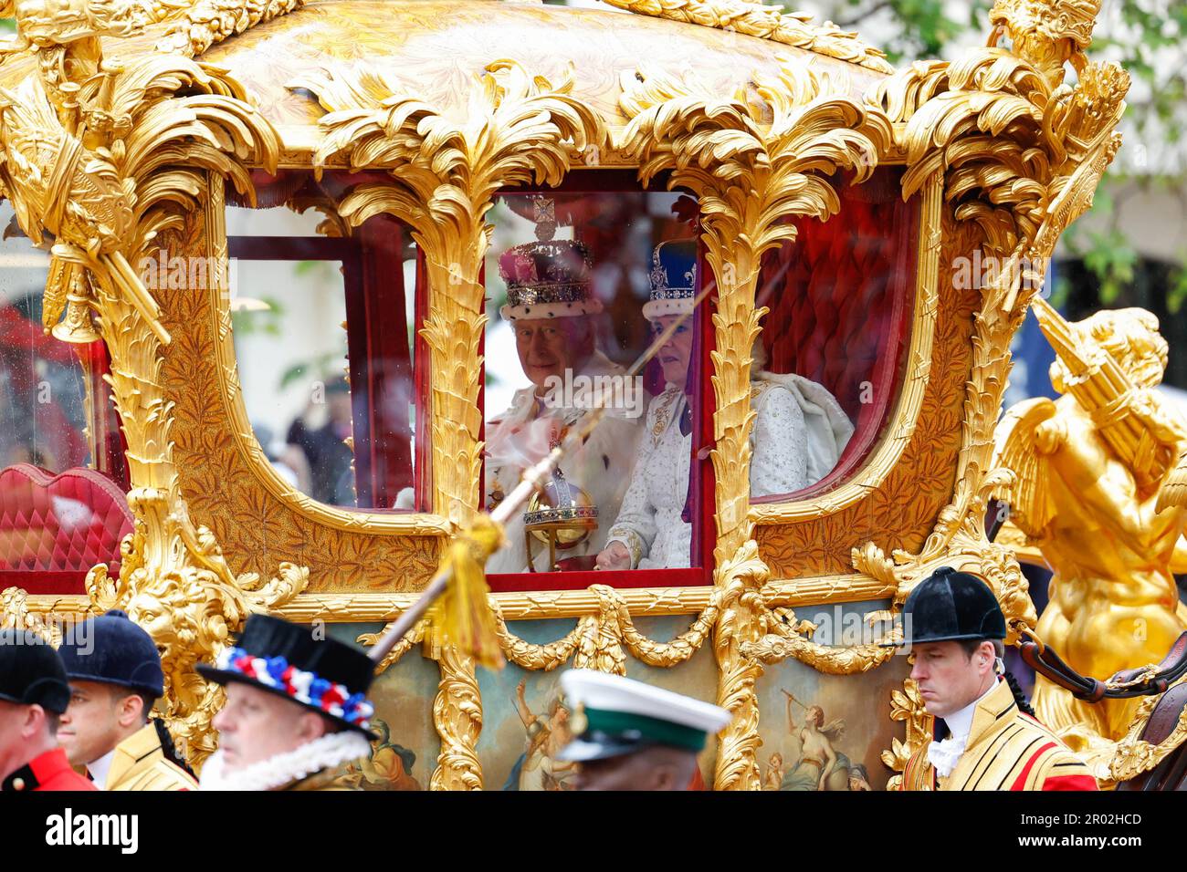 His Royal Highness King Charles III while en-route to Buckingham Palace ...