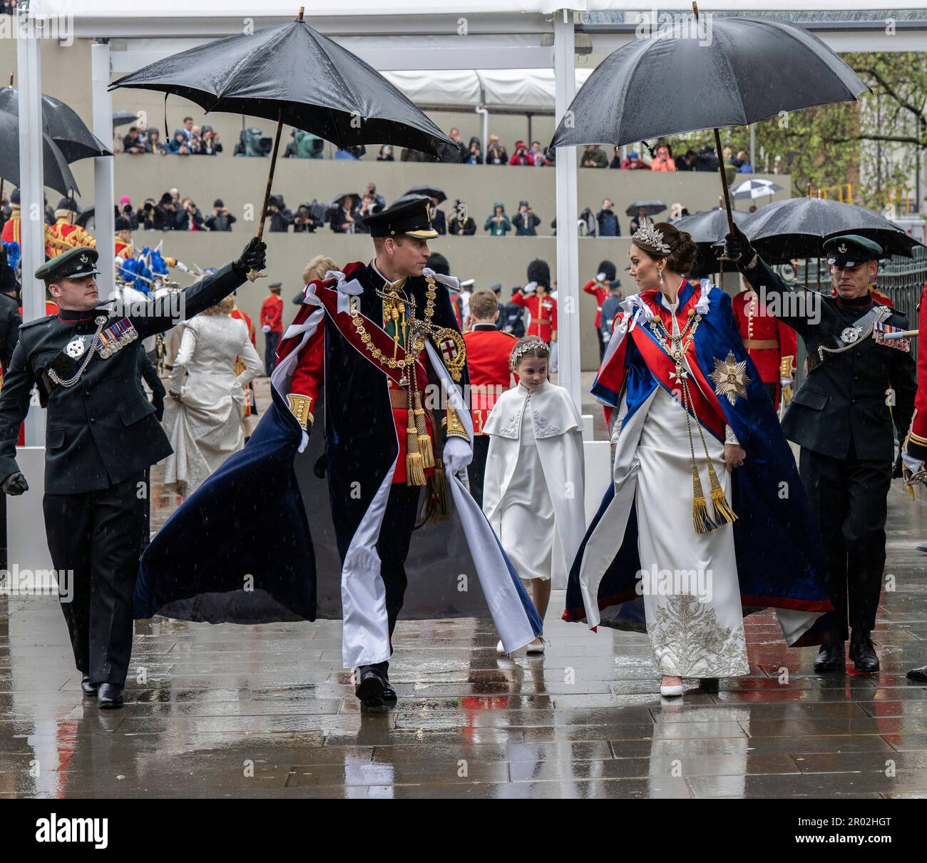 Britain's Prince William and Kate, Princess of Wales leave after the ...