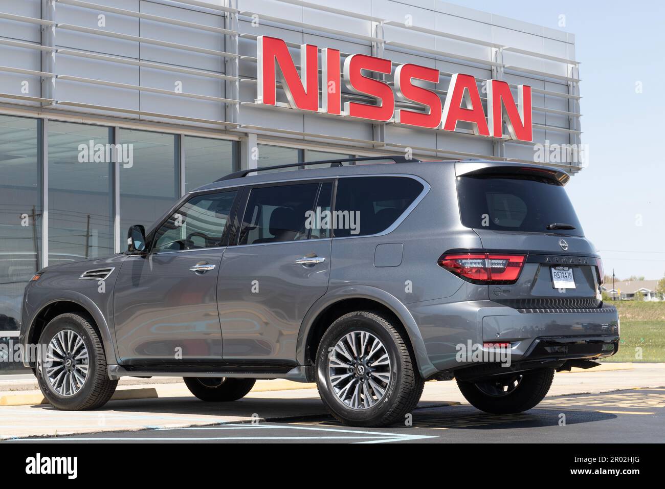 Warsaw - Circa May 2023: Nissan Armada SUV display at a dealership ...