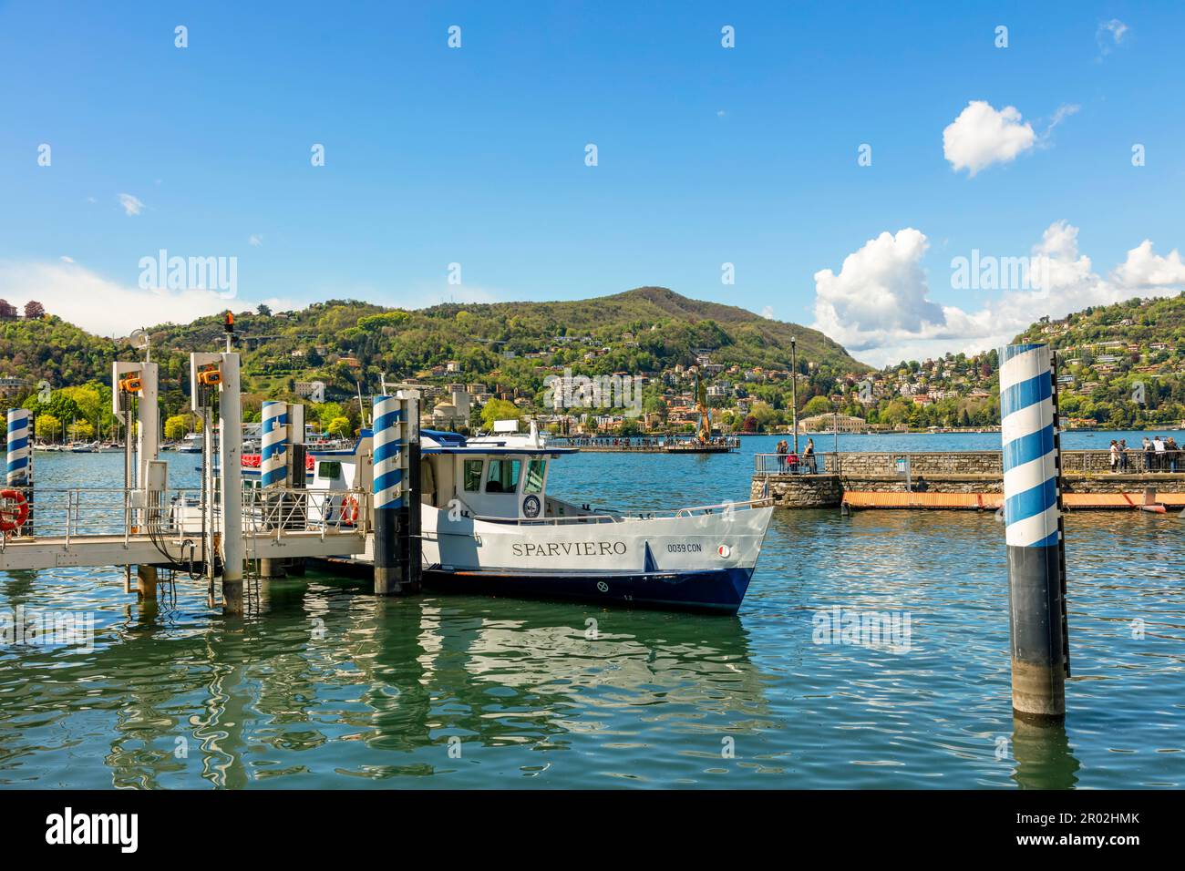 Typical ship in the harbour on Lake Como, Como, Lombardy, Italy Stock ...