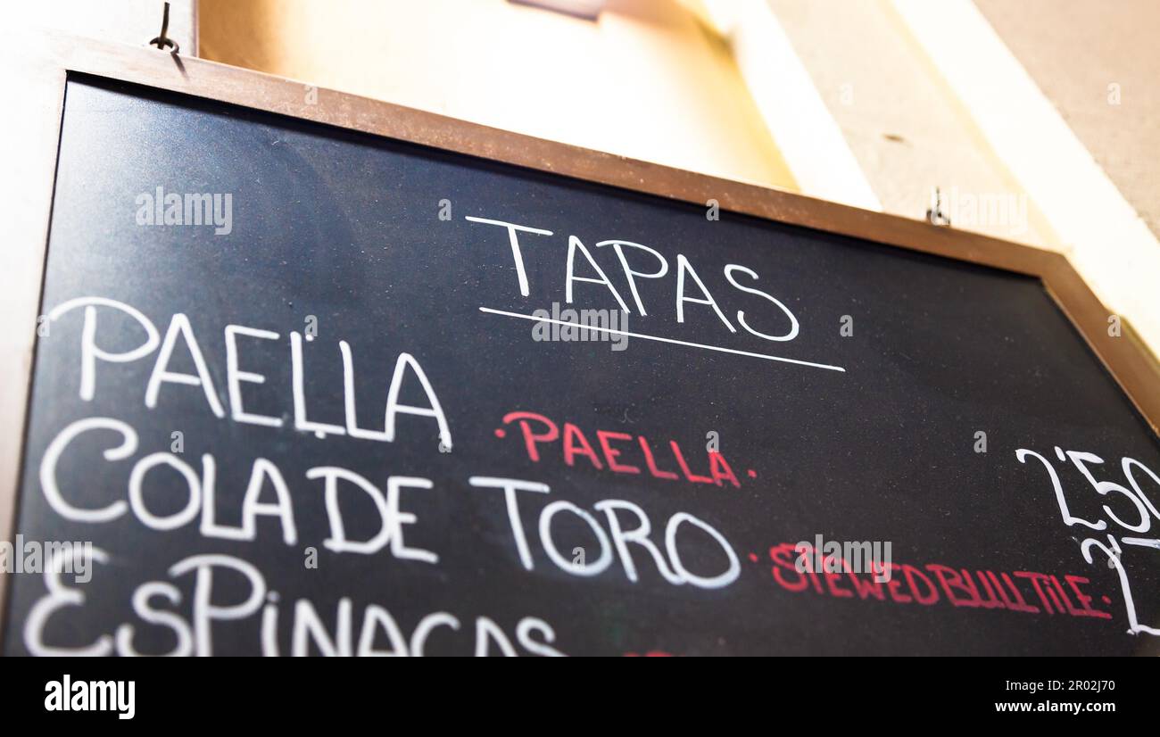 Walking in Barcelona - Spain - you can find this common menu purpose ...