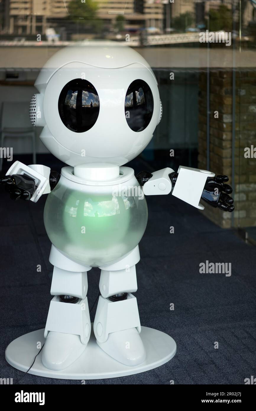 Plastic robot in a window on the southbank of the thames Stock Photo ...