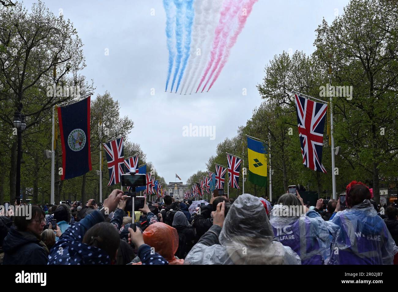 The British Royal Air Force's (RAF) aerobatic team, the 'Red Arrows ...
