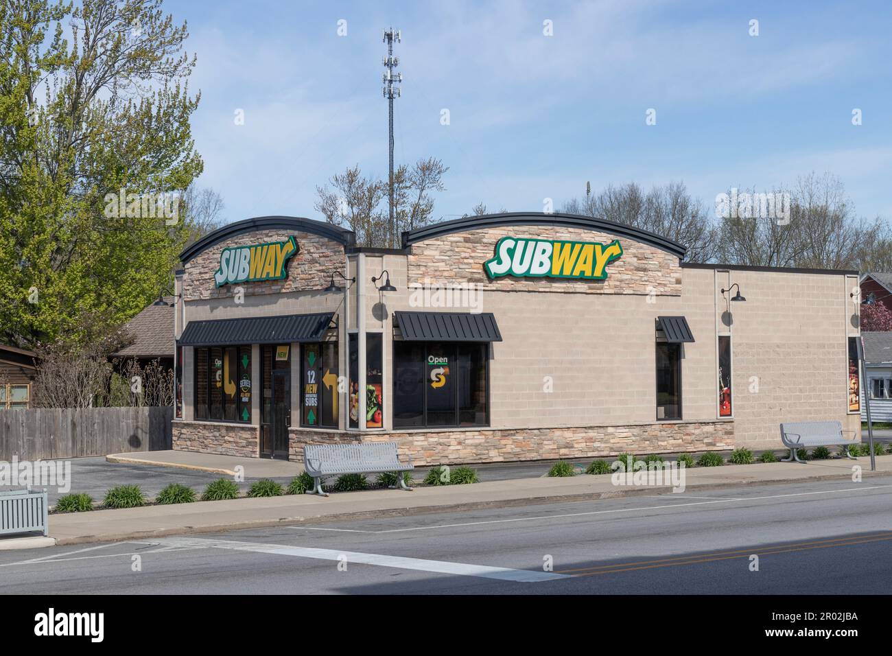 Silver Lake - Circa May 2023: Subway restaurant. Subway is the largest ...