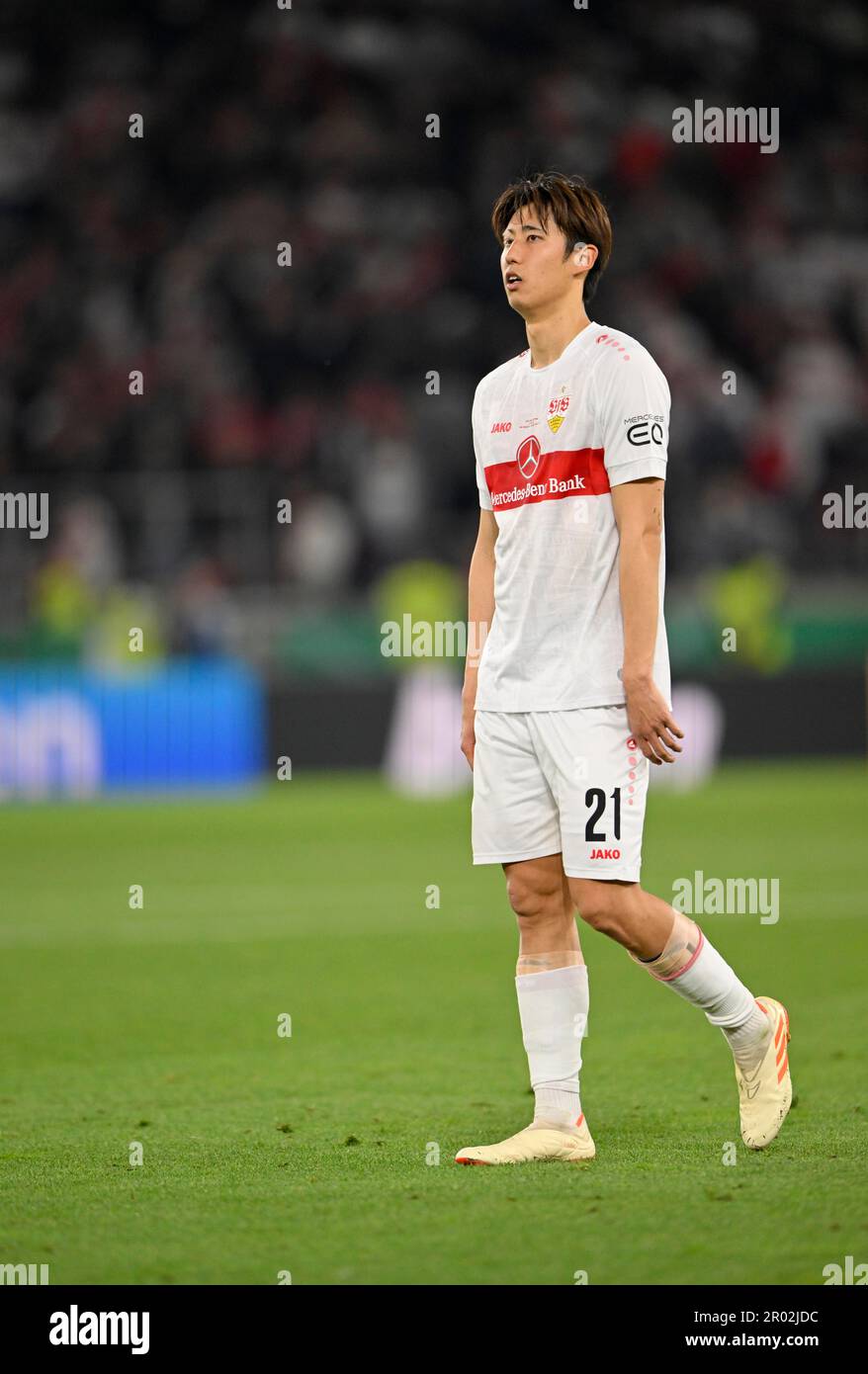 VfB Hiroki Ito VfB Stuttgart (21) disappointed, disappointment, Mercedes-Benz Arena, Stuttgart ...
