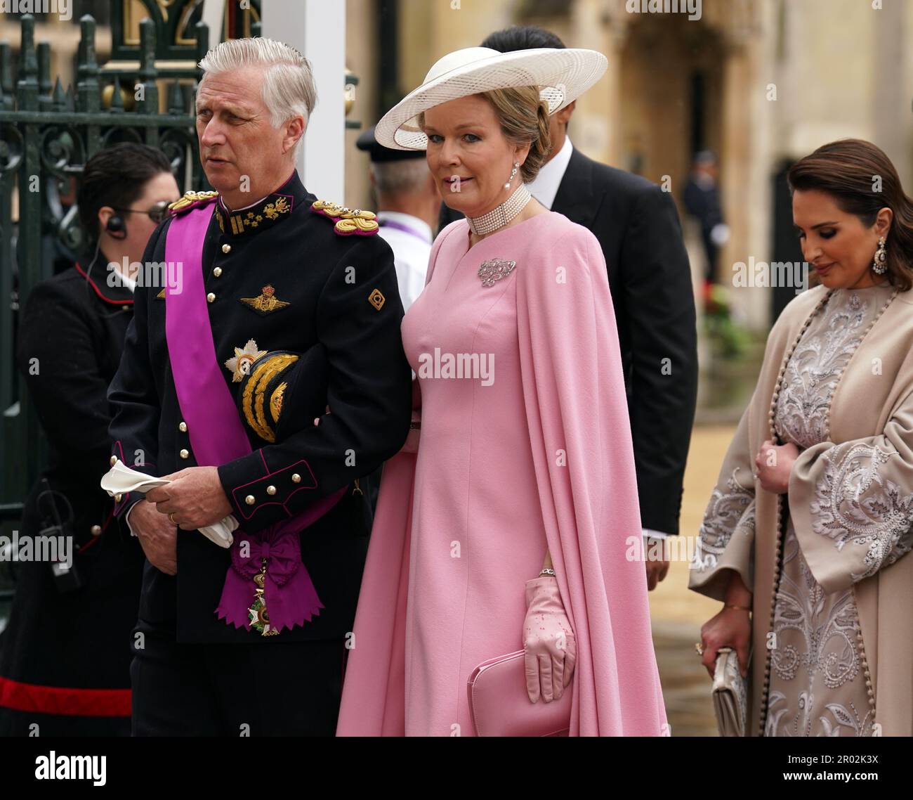 King Philippe of Belgium and Queen Mathilde arriving at Westminster ...