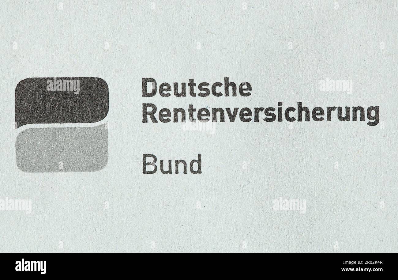 Lettering with logo, German Pension Insurance, envelope, Germany Stock ...