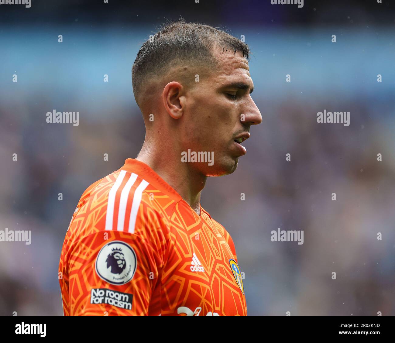 Joel Robles #22 of Leeds United during the Premier League match ...