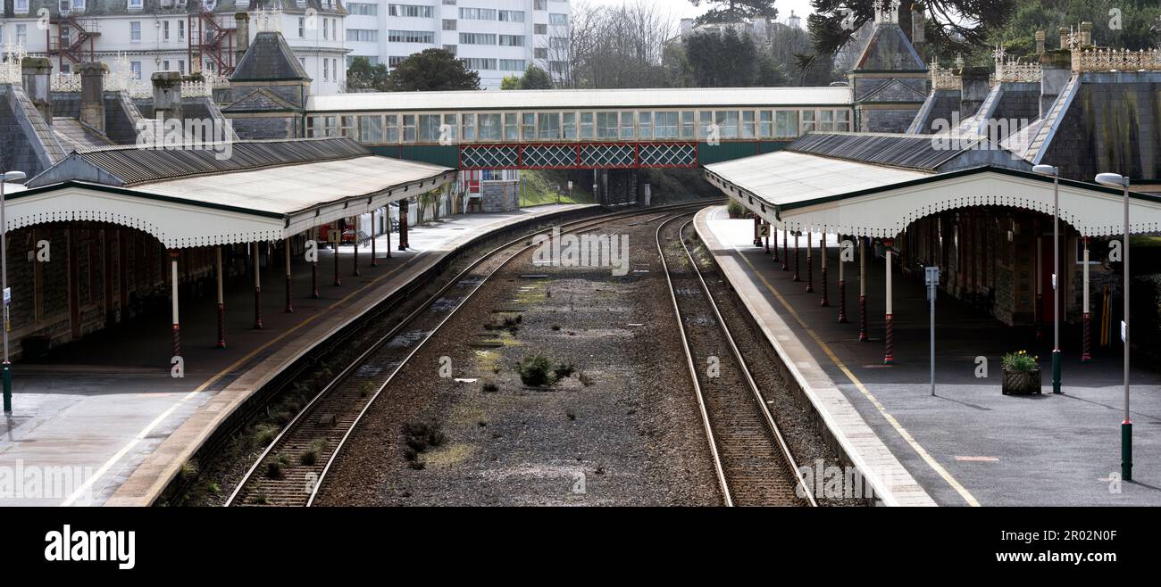 Torquay Railway Station, Torquay, Cornwall, England, UK Stock Photo - Alamy