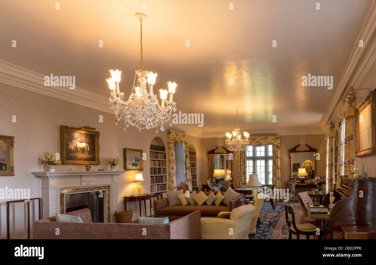 Chartwell House interior, Mapleton Road, Westerham, Kent, England, UK ...