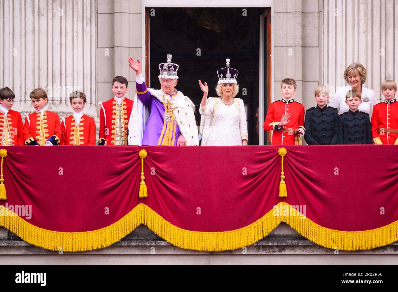London, UK. 6th May, 2023. King Charles III and Queen Camilla with the ...